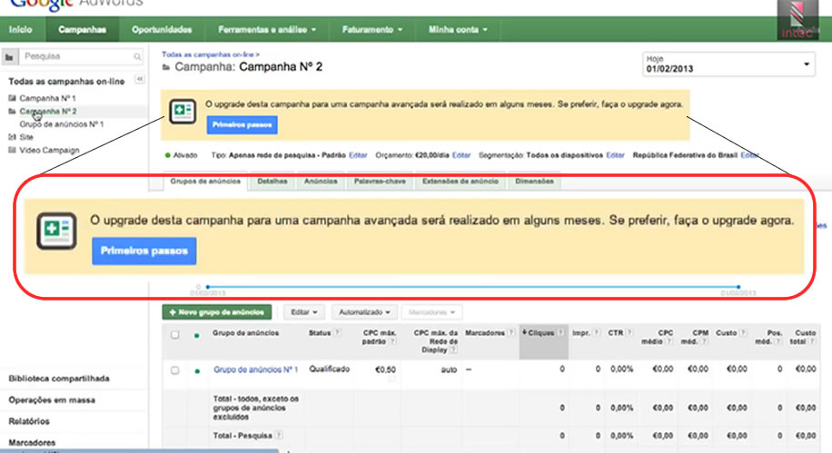 Google AdWords! Aprenda a atualizar a sua conta para as novas configurações